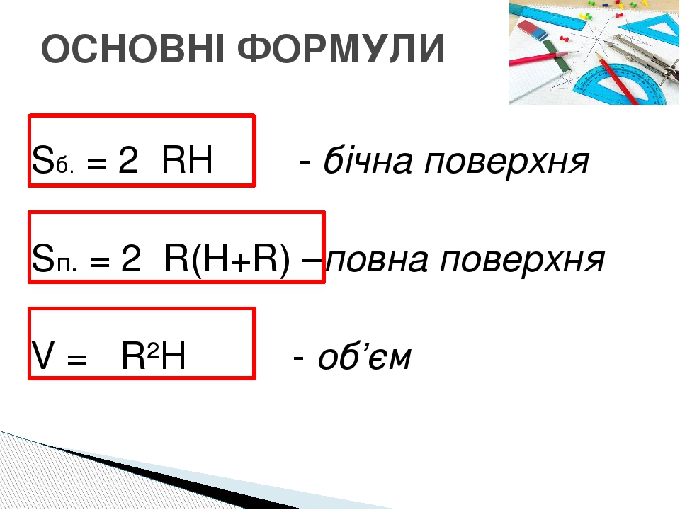 Презентація "Тіла обертання. Циліндр"